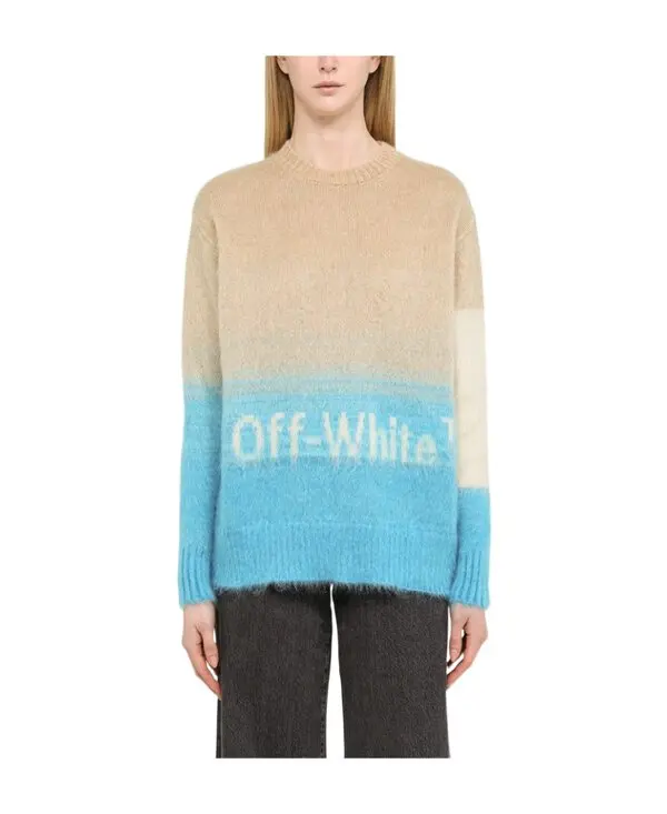 Off-White Helvetia Logo Intarsia-knit Jumper
