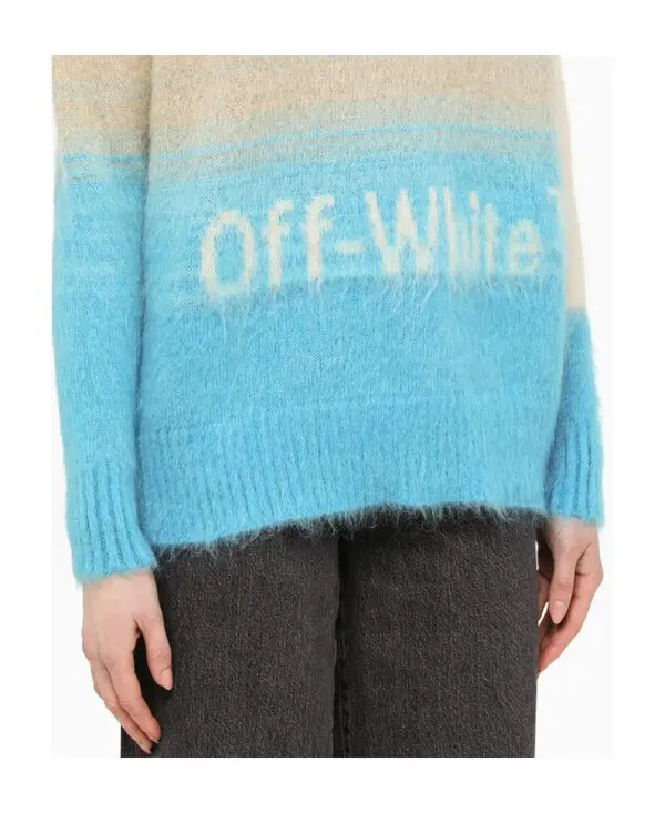 Off-White Helvetia Logo Intarsia-knit Jumper