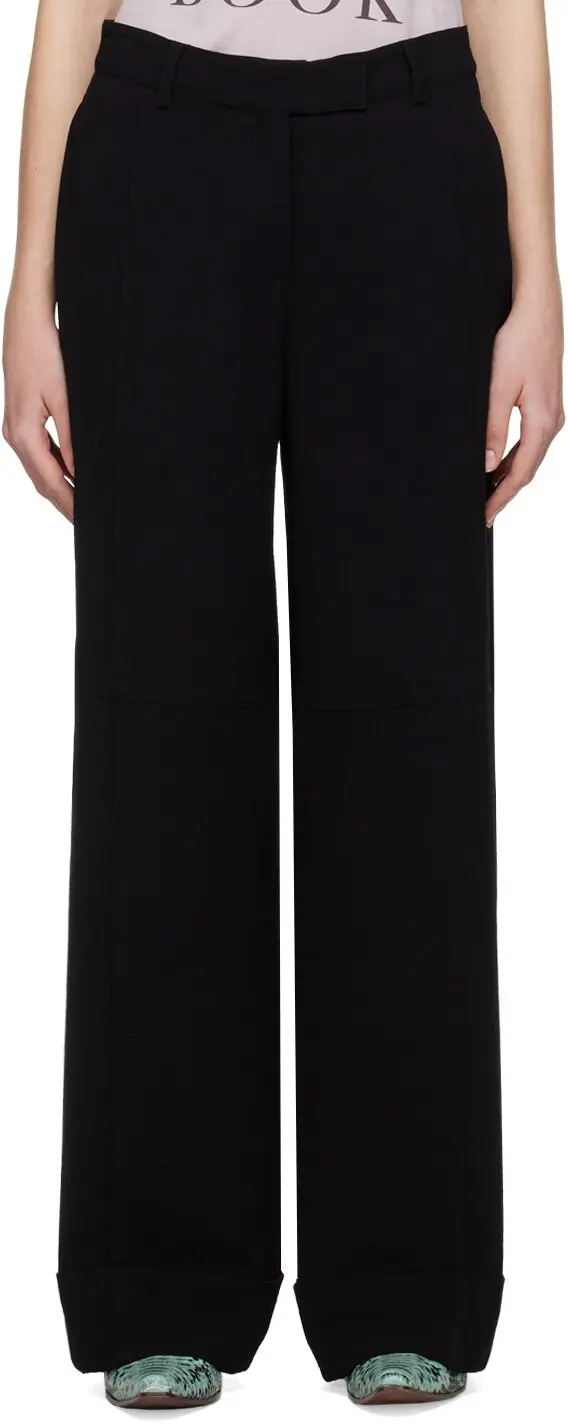 Acne Studios Turn-up Wide-leg Trousers