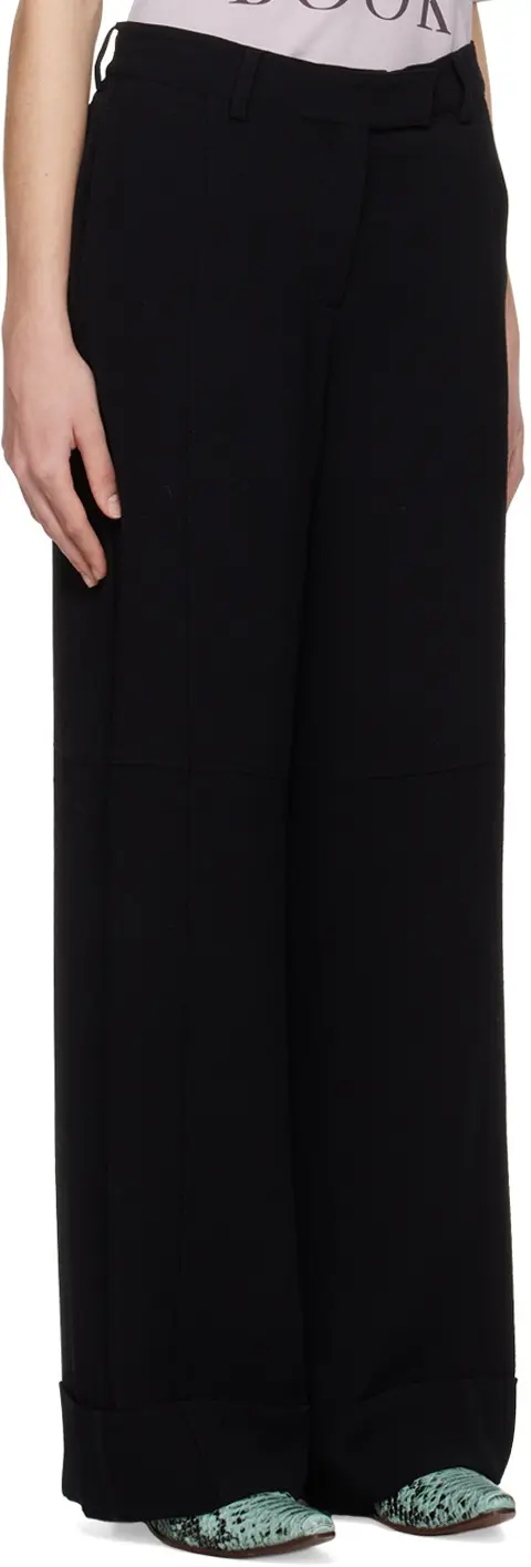 Acne Studios Turn-up Wide-leg Trousers