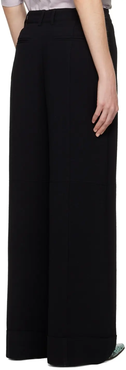 Acne Studios Turn-up Wide-leg Trousers