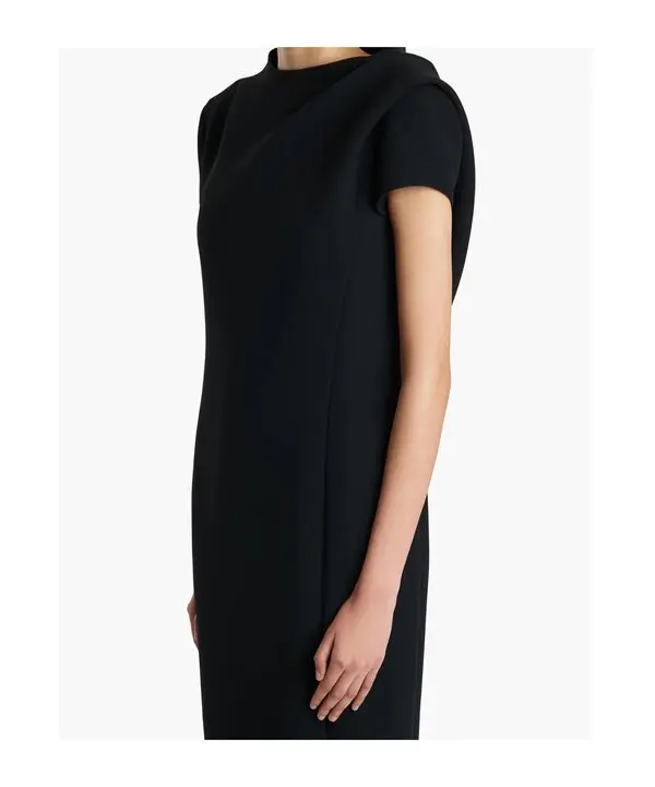 Khaite Short Sleeve Backless Midi Dress - Black