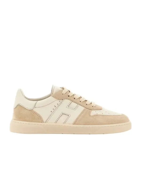 Hogan Suede And Nappa Leather Sneakers - Beige