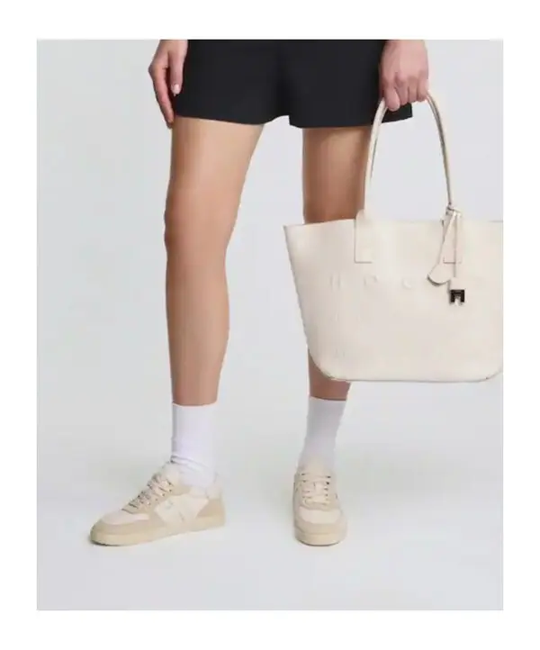 Hogan Suede And Nappa Leather Sneakers - Beige