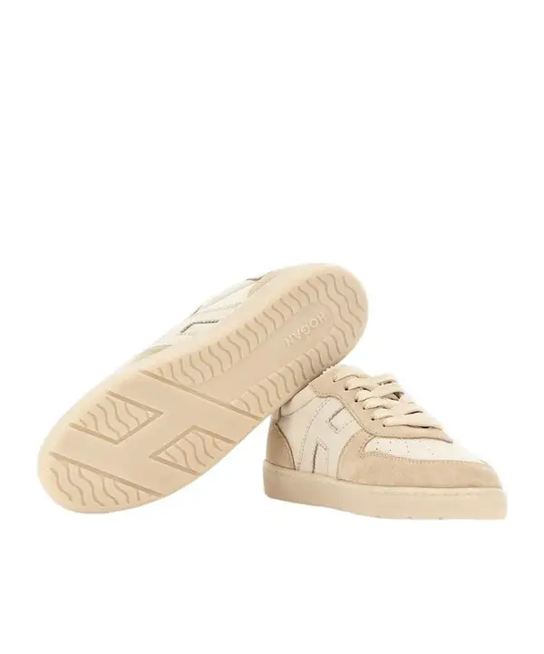Hogan Suede And Nappa Leather Sneakers - Beige
