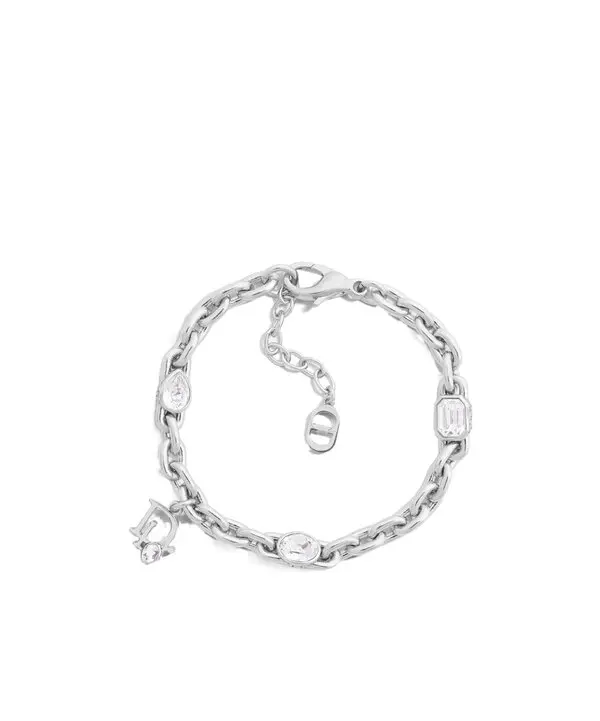 Dior Sparkle Chain Link Bracelet - White