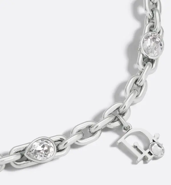 Dior Sparkle Chain Link Bracelet - White