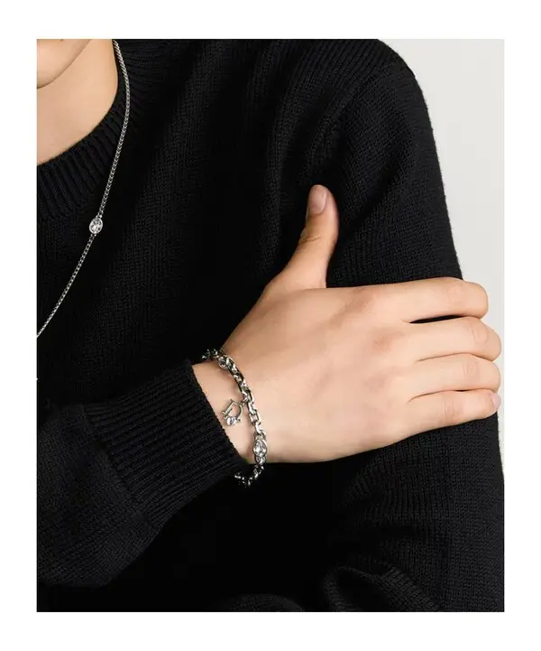 Dior Sparkle Chain Link Bracelet - White
