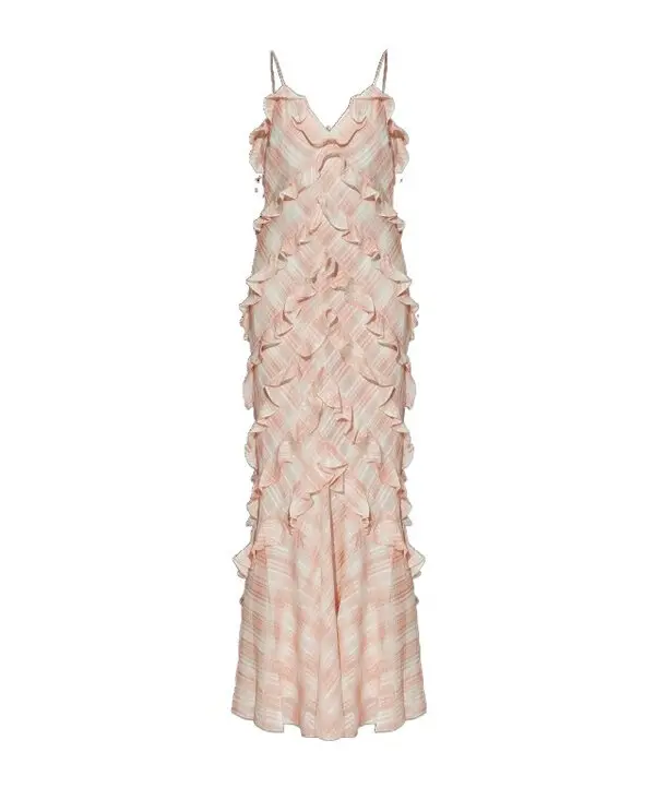 LoveShackFancy Maxi Dress With Ruffled Details - No