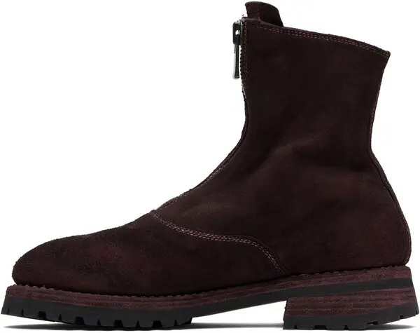 Guidi Suede Ankle Boots With Zipper Closure