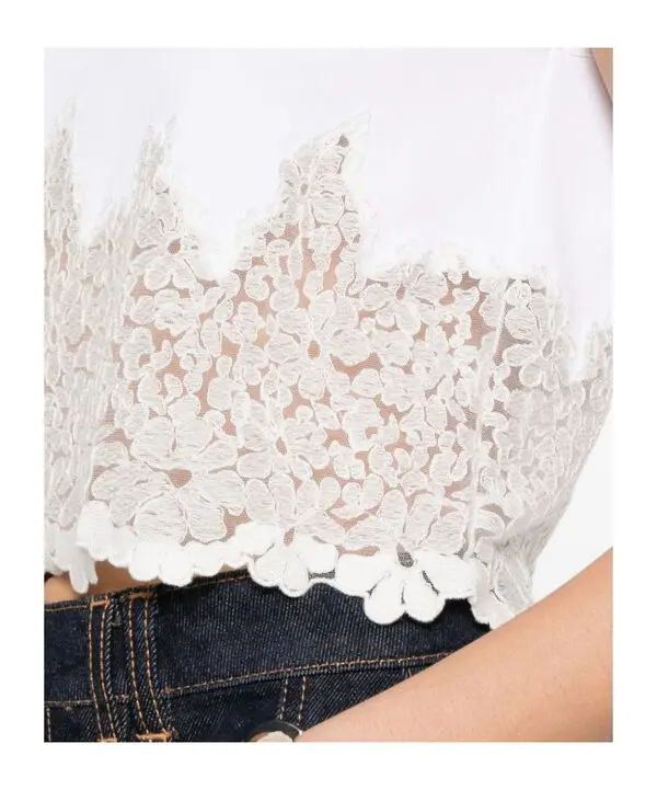 Ermanno Scervino Sleeveless Lace-detail Top