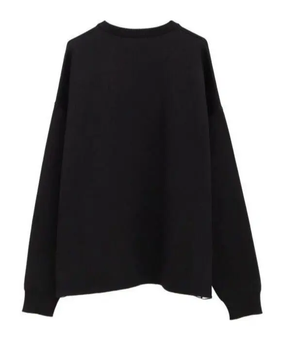 Loewe Anagram Intarsia Crewneck Jumper - Black/white