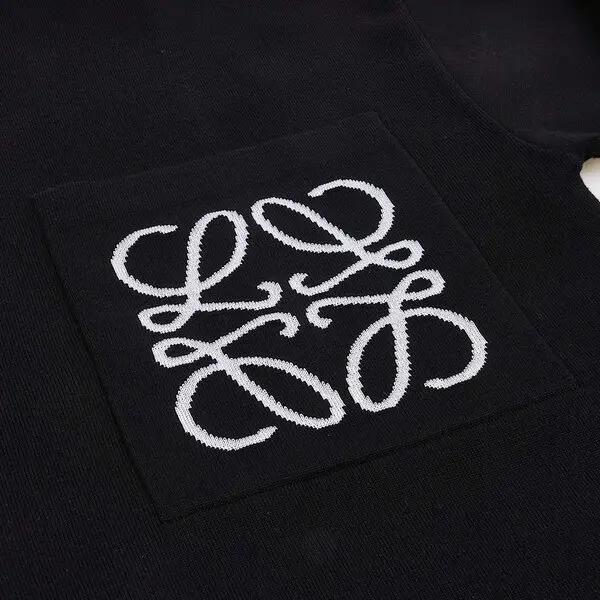 Loewe Anagram Intarsia Crewneck Jumper - Black/white