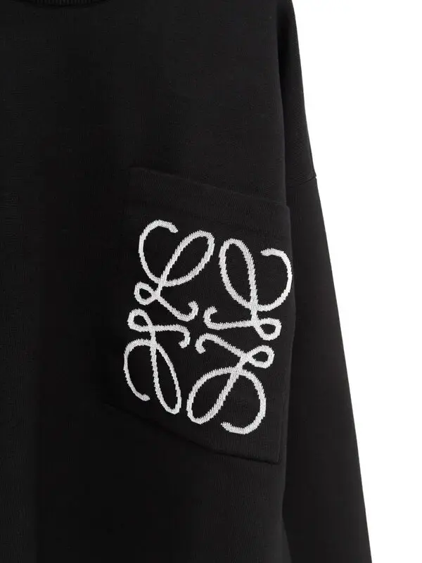 Loewe Anagram Intarsia Crewneck Jumper - Black/white
