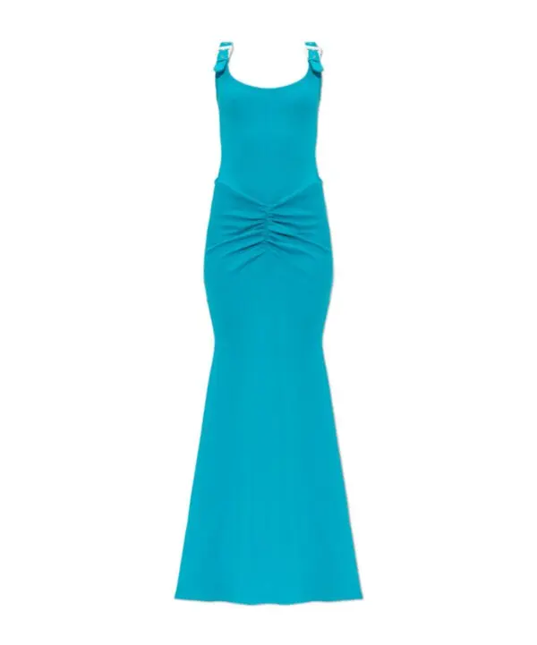 Versace Buckled Long Dress - Blue