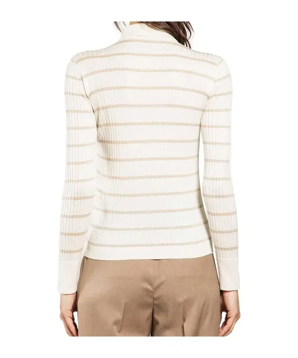 Max Mara Striped Knitted Polo Shirt