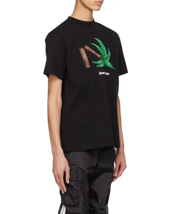 Palm Angels Broken Palm Print T-shirt - Black