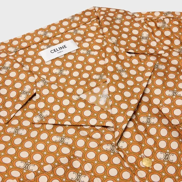 Celine Pajama Shirt In Silk Twill