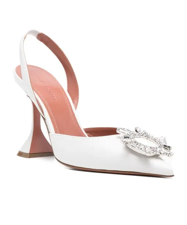 Amina Muaddi Open-toe High-heeled Sandals With Crystal Embellishments