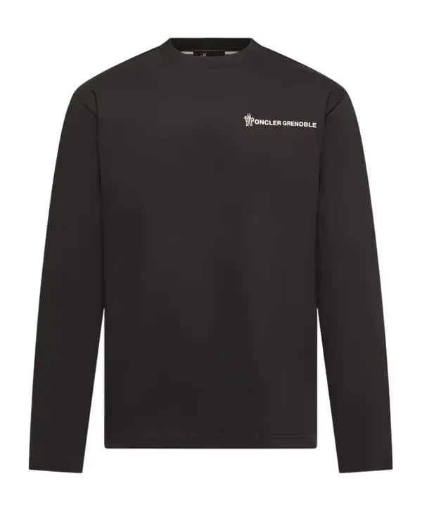 Moncler Logo Long Sleeve Cotton T-shirt