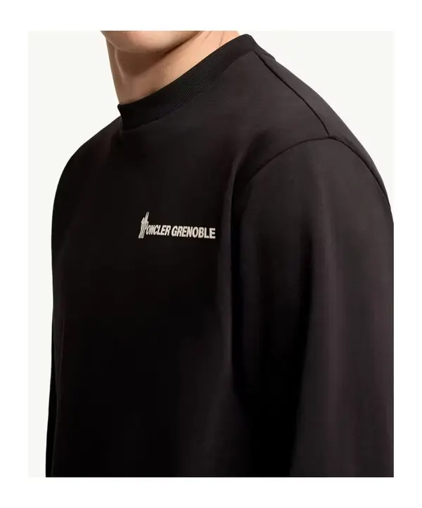 Moncler Logo Long Sleeve Cotton T-shirt