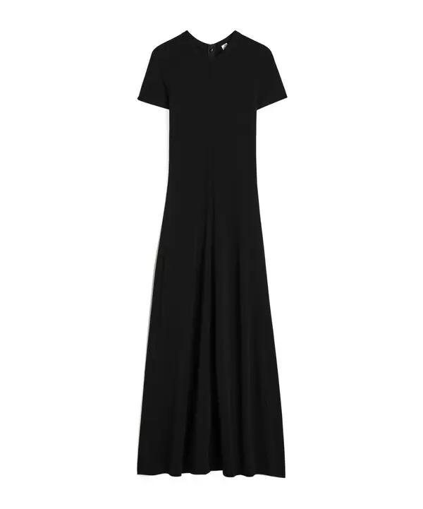 TOTEME Fluid Crewneck Maxi Dress - Black