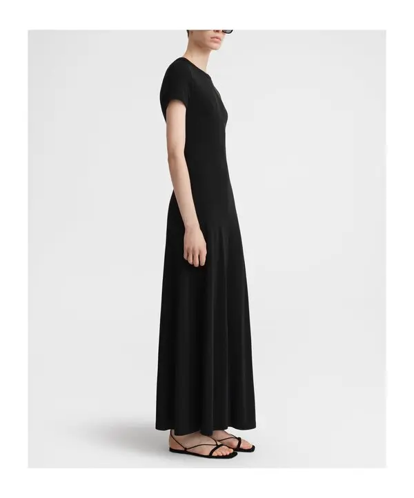 TOTEME Fluid Crewneck Maxi Dress - Black