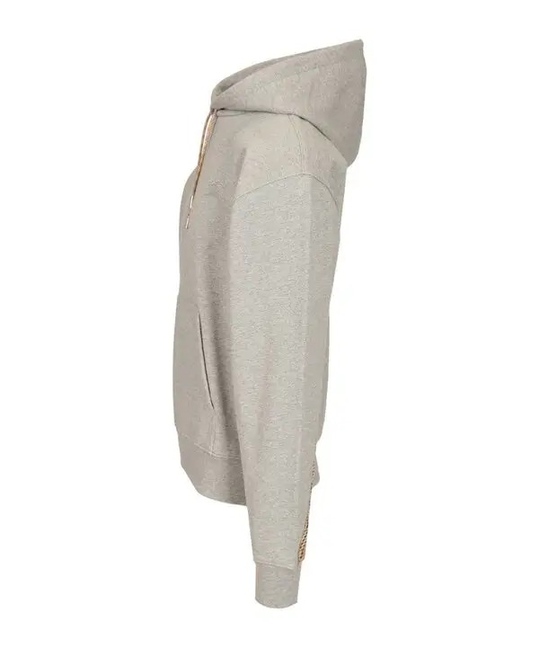 Burberry Checked Sleeve Drawstring Hoodie