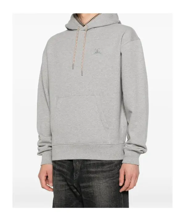 Burberry Checked Sleeve Drawstring Hoodie