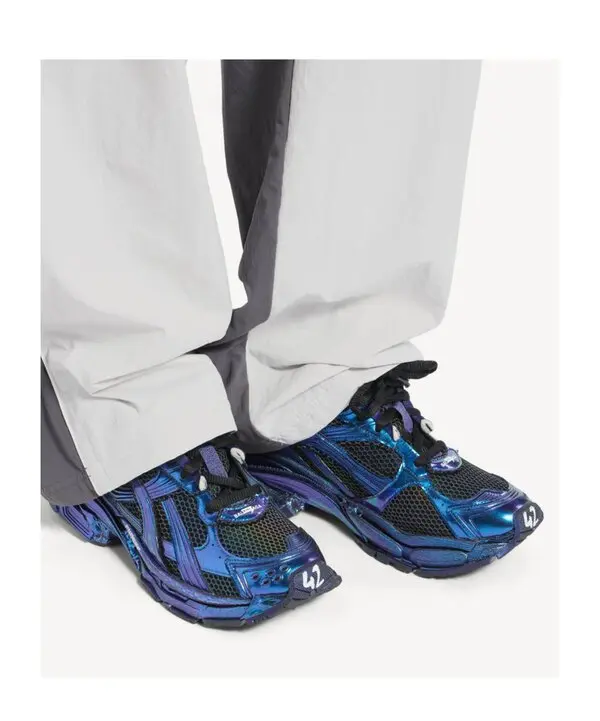 Balenciaga Runner Iridescent Lace-up Sneakers - Blue