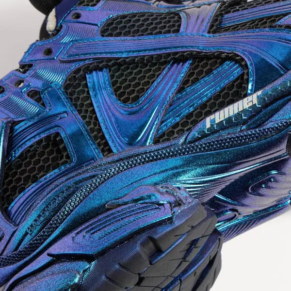 Balenciaga Runner Iridescent Lace-up Sneakers - Blue