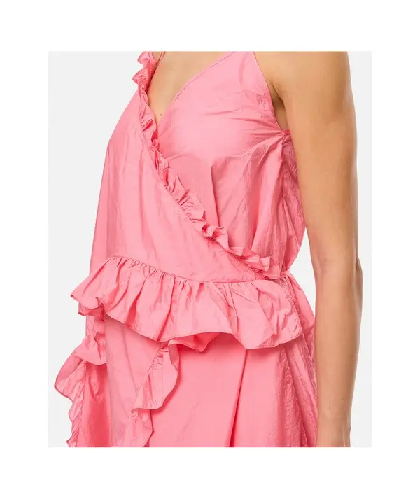 Cecilie Bahnsen Spaghetti Strap Ruffled Dress