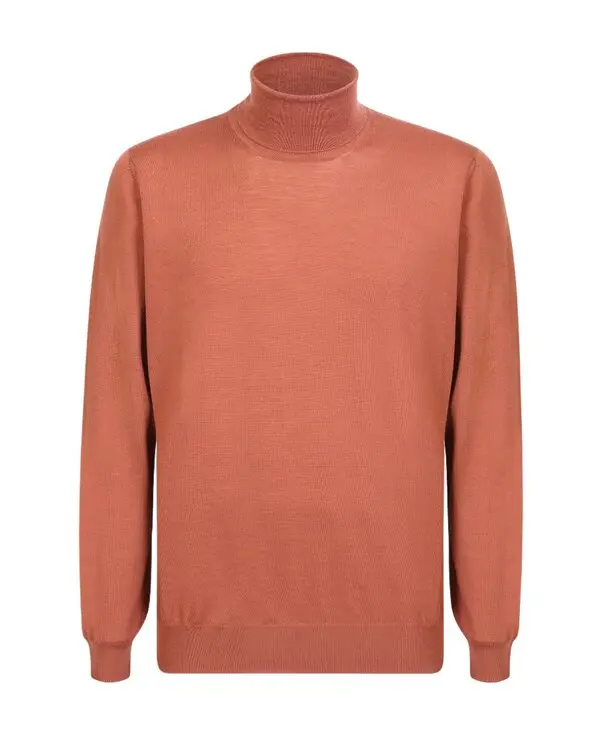 LARDINI Turtleneck Knitted Jumper - Red