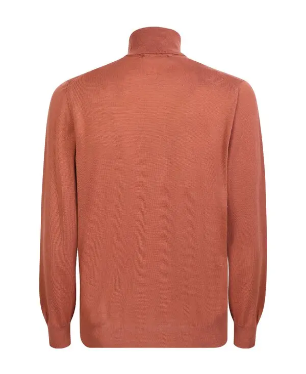 LARDINI Turtleneck Knitted Jumper - Red