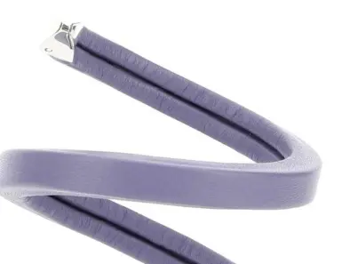 Bottega Veneta Wrap Cuff Bracelet With Silver Hardware - Purple