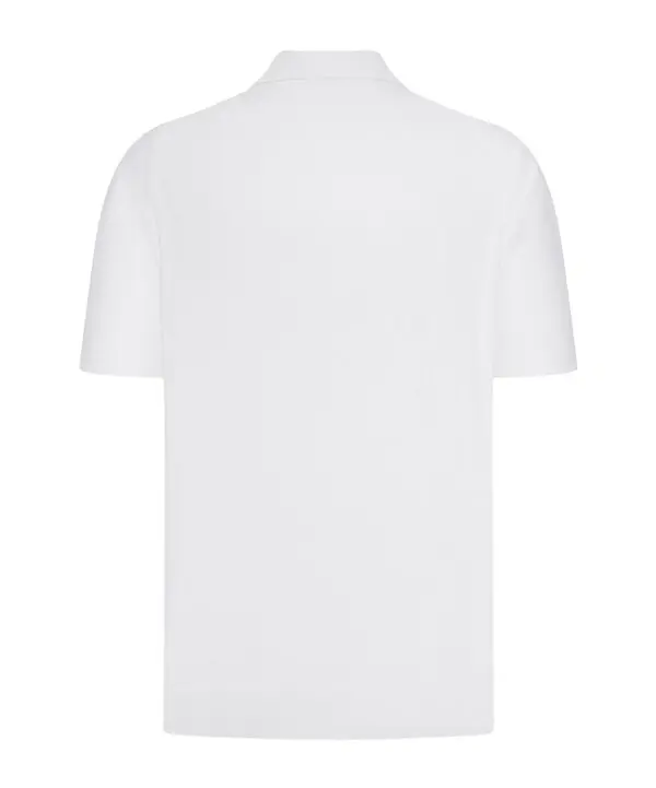Kiton Zip Cotton Polo Shirt - White