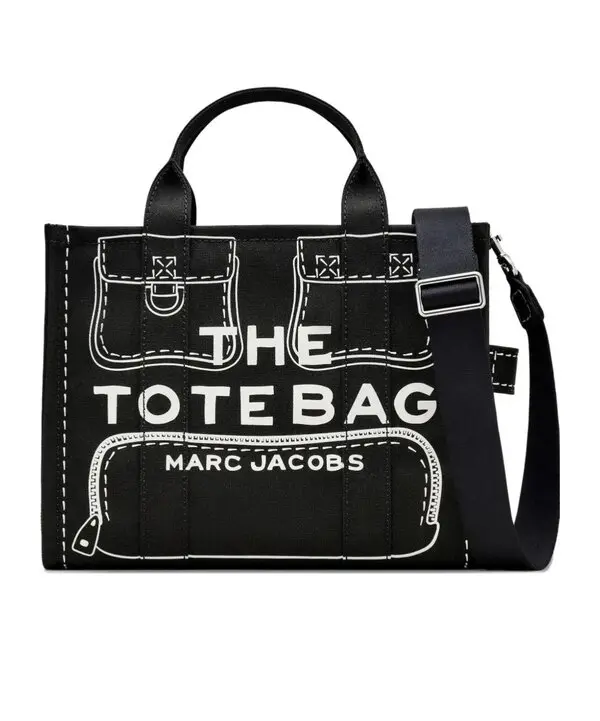 Marc Jacobs Trompe L'oeil Medium Tote Bag - Black