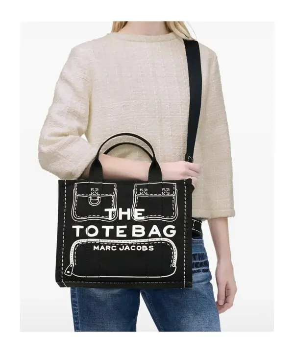 Marc Jacobs Trompe L'oeil Medium Tote Bag - Black