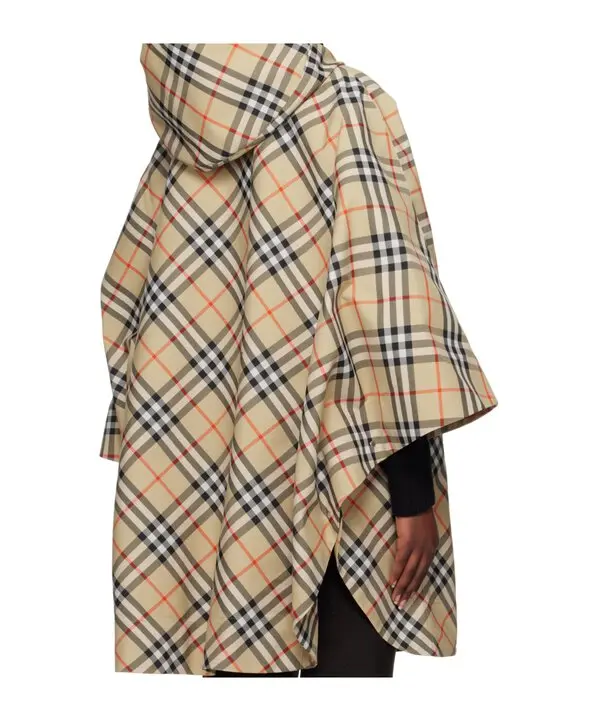 Burberry Checked Hooded Cape