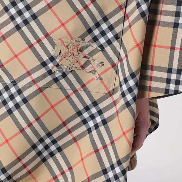Burberry Checked Hooded Cape