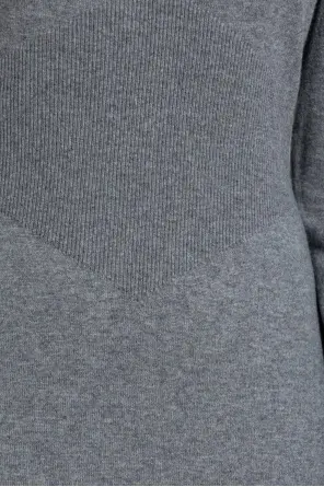 Givenchy Knitted Midi Dress With Side Vents - Grey