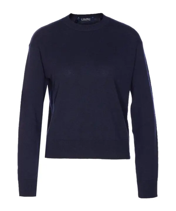 Max Mara Crewneck Jumper With Ribbed Cuffs And Hem