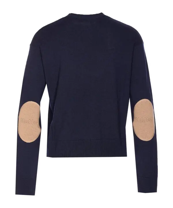 Max Mara Crewneck Jumper With Ribbed Cuffs And Hem