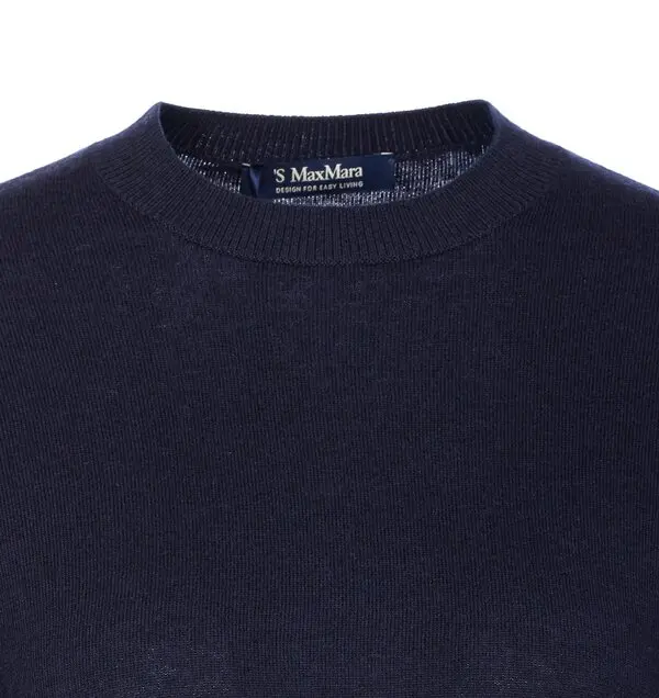 Max Mara Crewneck Jumper With Ribbed Cuffs And Hem