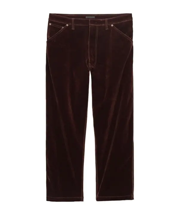Prada Logo Plaque Straight-leg Trousers - Brown