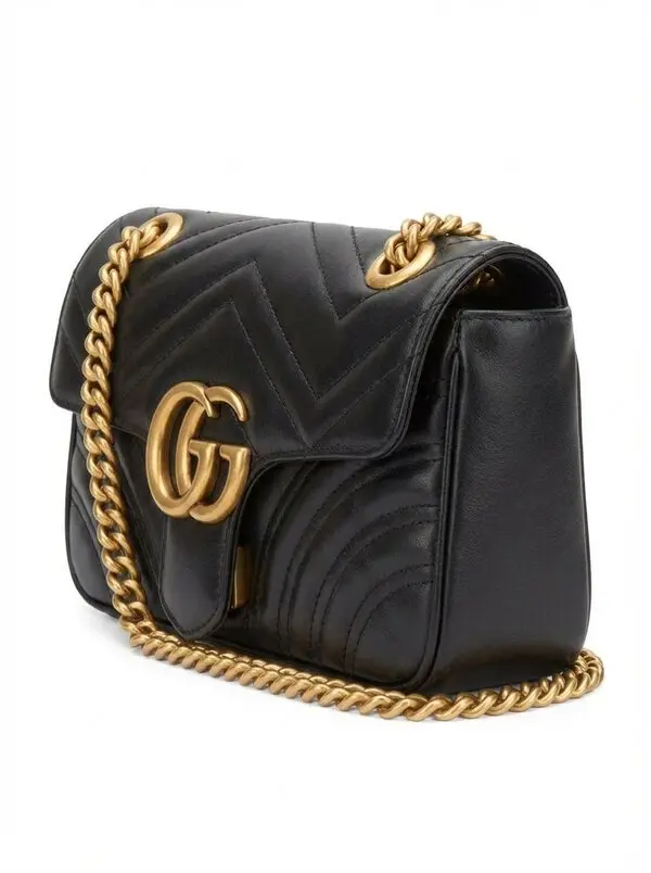 Gucci Gg Marmont Matelassé Mini Shoulder Bag - Black