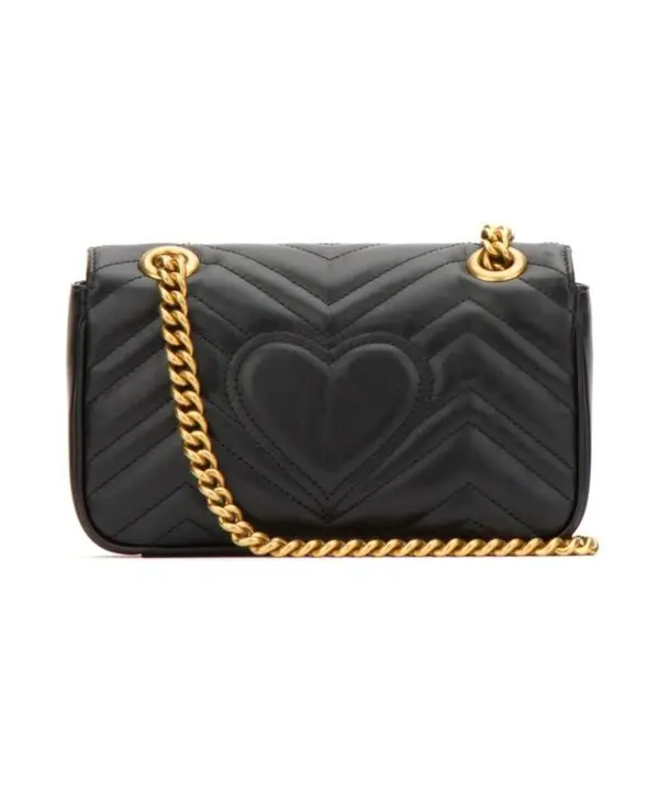 Gucci Gg Marmont Matelassé Mini Shoulder Bag - Black