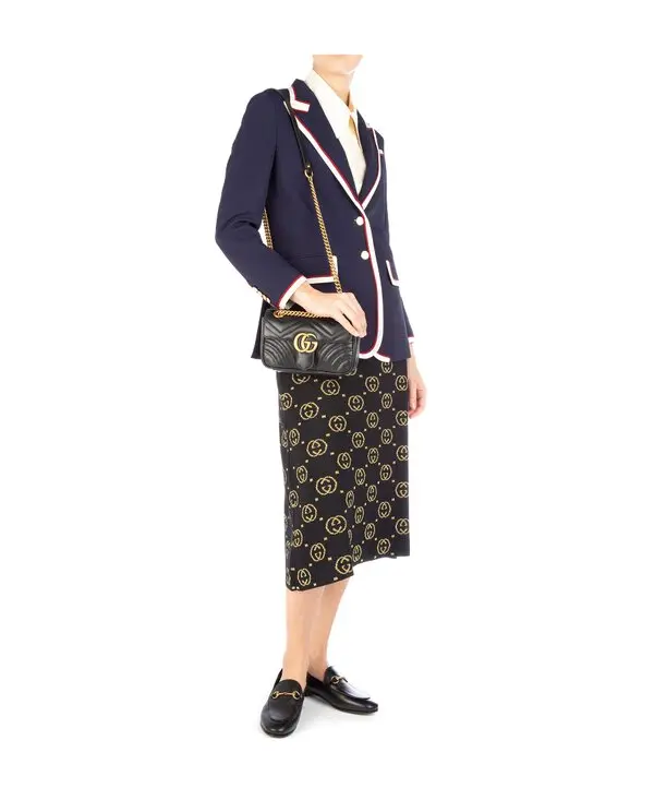 Gucci Gg Marmont Matelassé Mini Shoulder Bag - Black