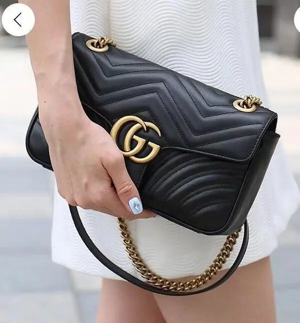 Gucci Gg Marmont Matelassé Mini Shoulder Bag - Black
