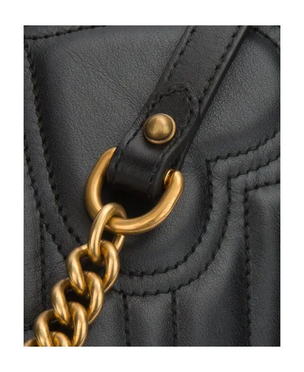 Gucci Gg Marmont Matelassé Mini Shoulder Bag - Black